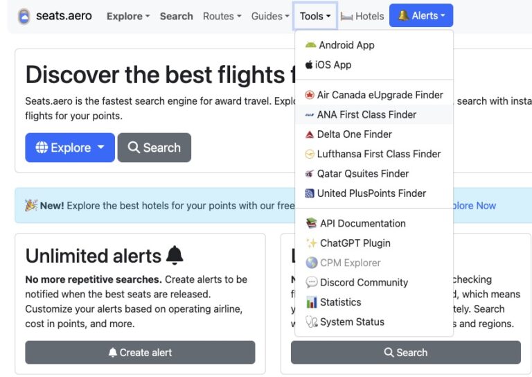 Seats.aeroを使って特典航空券の空席とマイル数を検索 - ANA JAL 特典航空券 マイルでお得